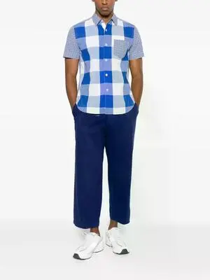 GANRYU COMME DES GARCONS 2019 Check-pattern Short-sleeve Shirt