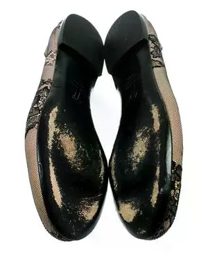 GIUSEPPE ZANOTTI Lace Ballet Flats - Brown