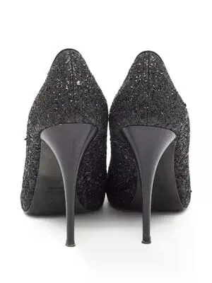 GIUSEPPE ZANOTTI 100mm Glitter Peep-toe Pumps