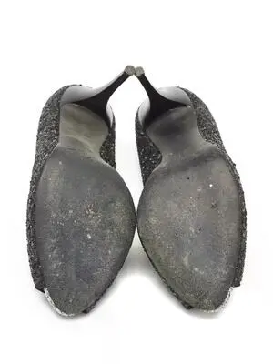 GIUSEPPE ZANOTTI 100mm Glitter Peep-toe Pumps
