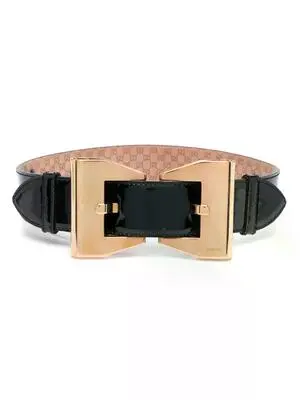 Gucci 2010 Double-buckle Patent-finish Belt - Black