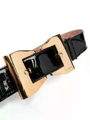 Gucci 2010 Double-buckle Patent-finish Belt