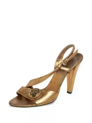 Gucci 100mm Leather Slingback Sandals