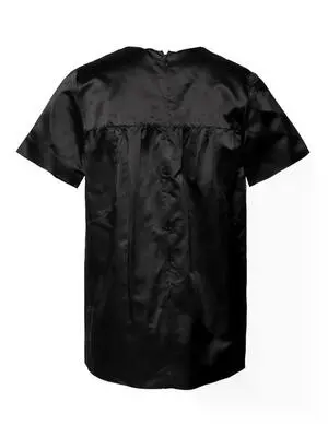 Prada Satin Short-sleeve Blouse