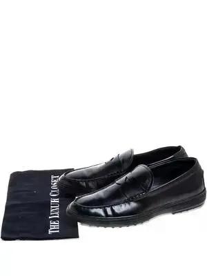 TOD'S Patent Leather Penny Keeper Loafers