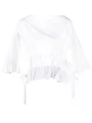 Comme Des Garçons 2010s Draped Ruffled Blouse