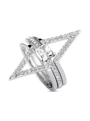 SWAROVSKI Platinum Funk Ring Set - Silver
