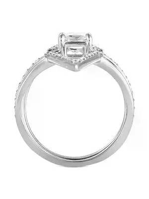 SWAROVSKI Platinum Funk Ring Set - Silver