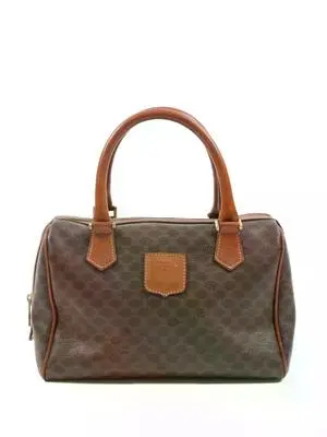 Celine 1980s Mini Speedy Triomphe Tote - Brown