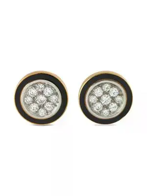 LB EXCLUSIVE 18k Gold, Diamond And Enamel Clip-On Earrings