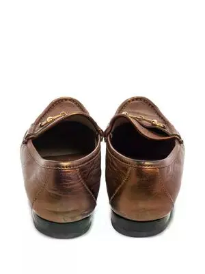 Gucci Metallic Almond Toe Loafers
