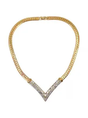 Dior 1980s Crystal-embellished Necklace - Gold