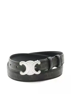 Celine Triomphe Buckle Belt - Black