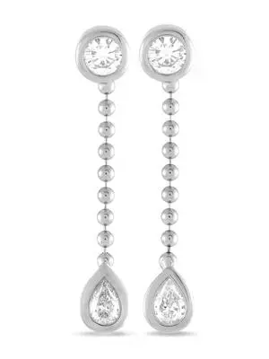 LB EXCLUSIVE 18kt White Gold Diamond Dangle Earrings