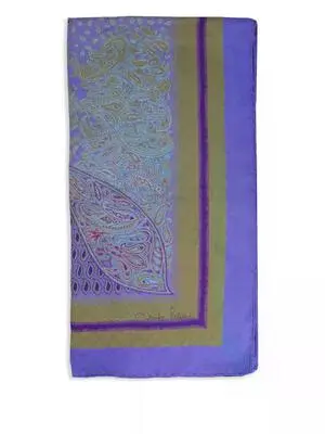 MILA SCHON Pre-owned Silk Scarf - Blue