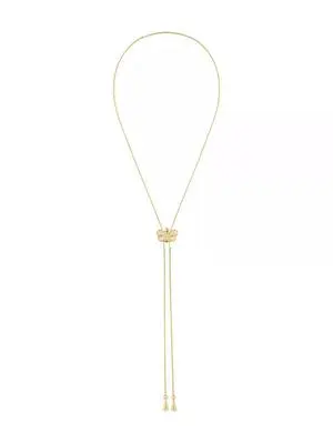 SUSAN CAPLAN 1980s Butterfly Lariat Necklace - Gold