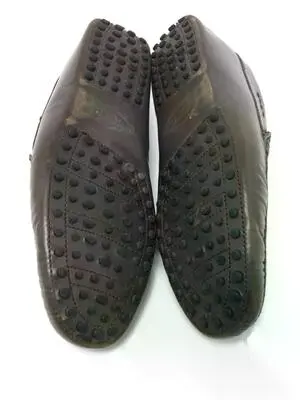 TOD'S Pebble-leather Detail Loafers - Brown