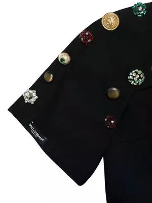 Dolce & Gabbana Button-embellished A-line Mini Dress