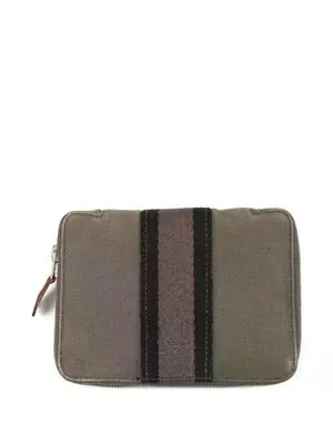 Hermès 2000s Toto Striped Wallet - Grey
