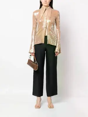 Giorgio Armani 2000s Wide-legged Silk Trousers