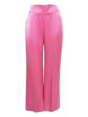 David Koma Lace-up Satin Trousers