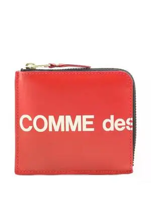 Comme Des Garçons 2000s Logo Leather Coin Purse - Red