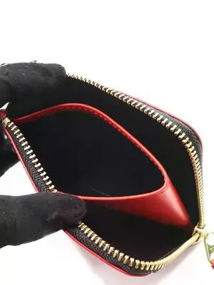 Comme Des Garçons 2000s Logo Leather Coin Purse - Red