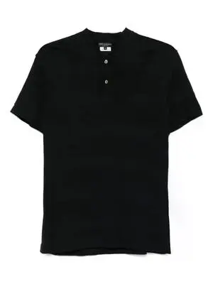 Comme Des Garçons 2000s Cotton Polo Shirt - Black
