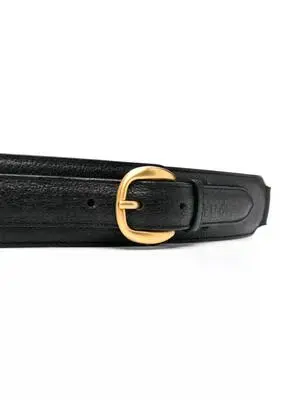 Gucci 2000s Leather Buckle Belt - Black