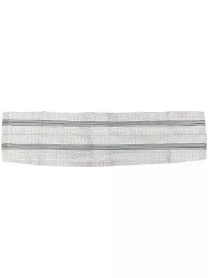 Versace 1990s Stripe-print Silk Cummerbund - Grey