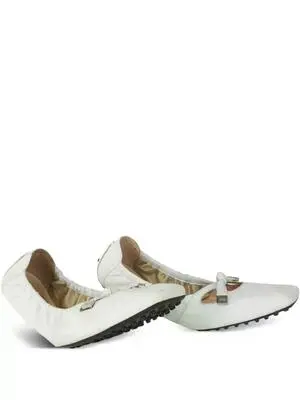 TOD'S Leather Ballet Flats - White