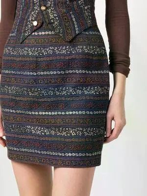 JEAN PAUL GAULTIER 1990s Patterned Jacquard Skirt