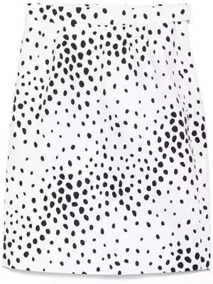Givenchy X Alexander Mcqueen 1990s Polka-dot Skirt - White