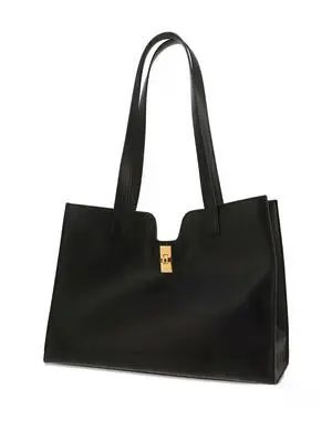 Celine Cabas 16 Leather Shoulder Bag - Black
