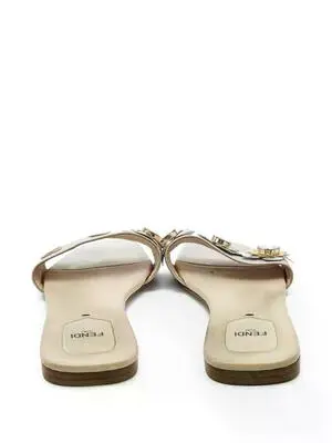 Fendi Floral-appliqué Sandals