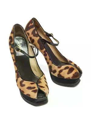 Saint Laurent 130mm Leopard-print Platform Pumps