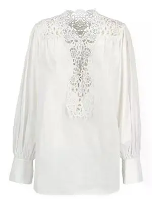 Ermanno Scervino Lace-insert Cotton Blouse
