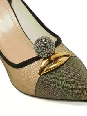 Dior 110mm Mesh Suede Pumps