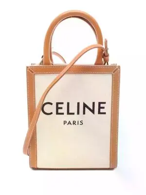 Celine 2000s Mini Vertical Cabas Two-way Handbag - Brown