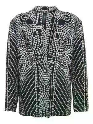 Norma Kamali Beaded Patterned Blazer