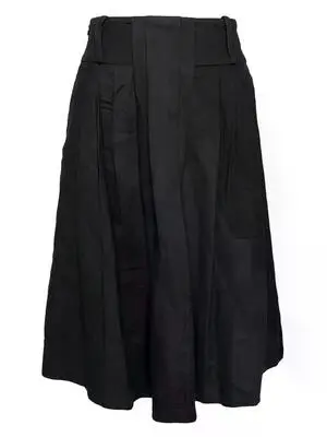 Just Cavalli High-waisted Pleated Skirt - Black