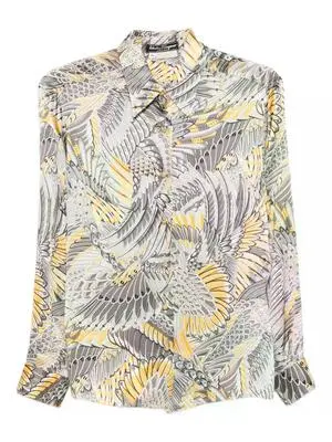 FERRAGAMO 1980s Silk Wing Shirt
