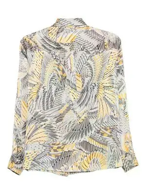 FERRAGAMO 1980s Silk Wing Shirt
