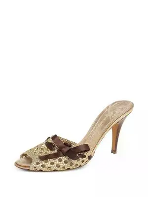 GIUSEPPE ZANOTTI Woven Bow Sandals