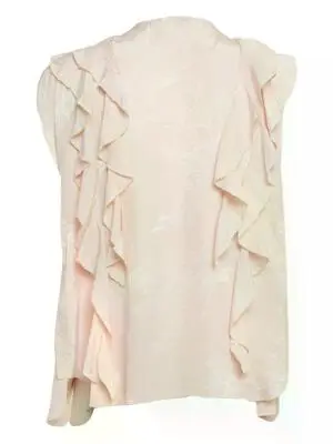 Zadig&Voltaire Ruffle-detail Floral Silk Blouse