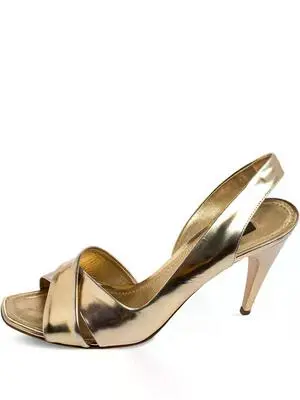LOUIS VUITTON 90mm Leather Sandals - Gold