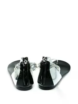 GIUSEPPE ZANOTTI Leather Flat Sandals