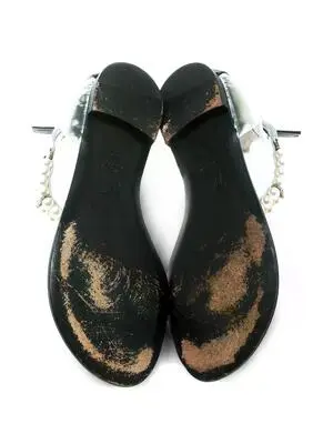 GIUSEPPE ZANOTTI Leather Flat Sandals