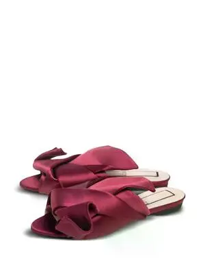 N°21 Twisted Satin Flat Sandals