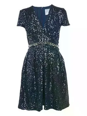 INGIE PARIS Sequinned Chain-belt Mini Dress